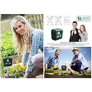 GARDEN SECRETS 3-in-1 Professional ULTRASONIC ANIMAL REPELLENT, Deer Raccoon Rabbit Skunk Possum Bear etc. deterrent, Keep the pests away from your property within 2-4 weeks, whole year full warranty!