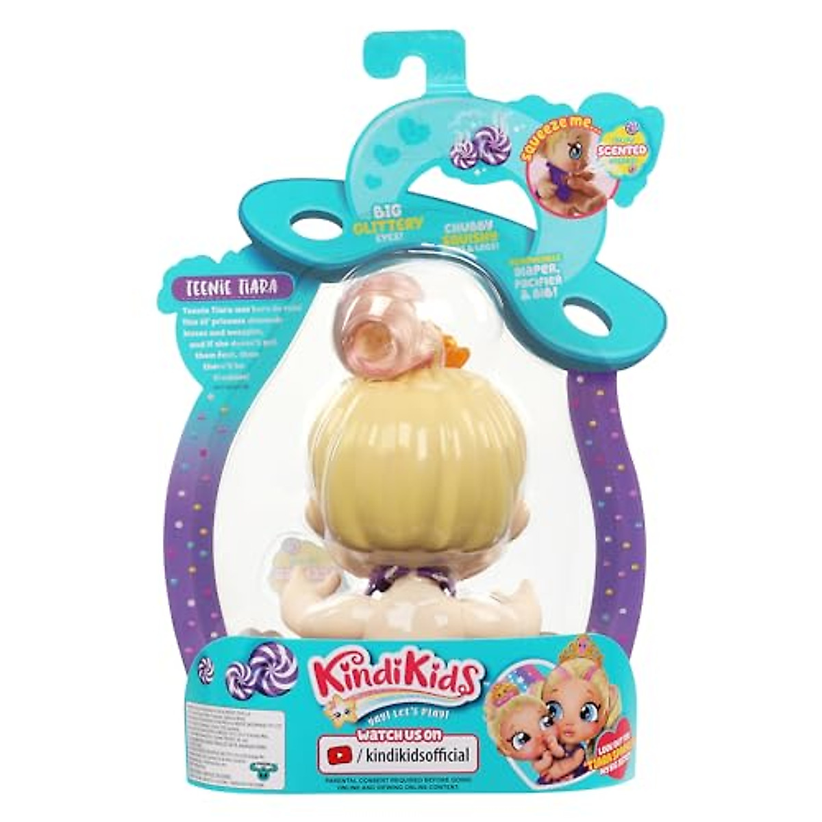 Kindi Kids Scented Sisters 6.5" Doll and 2 Accessories - Teenie Tiara