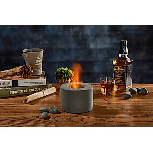 Ararg Tabletop Fire Pit Smores Maker Tabletop Fireplace Smokeless Fire Pit Personal Firepit Indoor Fireplace Isopropyl Alcohol Ethanol Fire Pit Bowl Mini Fireplace House Warming Gift