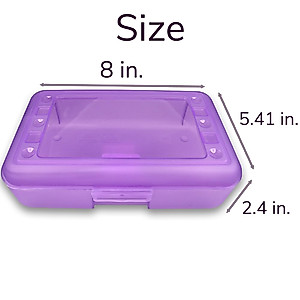 Craft County Solid Color Pencil Box – Store All Your Art Supplies in 1 Convenient Location – 5 Vibrant Colors to Choose From