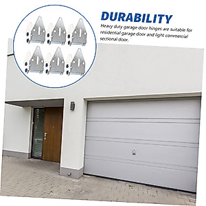 Angoily 6pcs Iron Garage Door Hinges Fix Garage Door Parts Heavy Duty Replacement Hinges