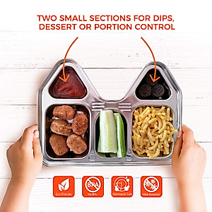 Kids Stainless Steel Section Plates