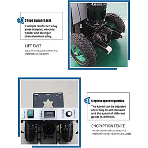 WTHOME Electric Hand Truck Stair Climber, Electric Folding Hand Truck, Telescopic Handle, Maintenance-Free Brushless Motor - Detachable Battery, Labor-Saving and Convenient Truck (Size : 48V)