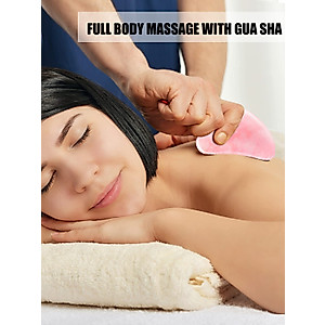 Deciniee Jade Roller and Gua Sha Set - Anti Aging Rose Quartz Face Massager for Eye, Neck - Natural Beauty Skin Care Tools Body Muscle Relaxing Relieve Wrinkles