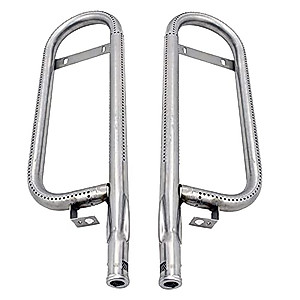 Criditpid Grill Replacement Parts for Master Forge MFA350CNP, MFA350BNP, Porcelain Steel Heat Plate Shield Burner Cover, Stainless Burner Tube Replacement for Dyna-Glo DGP350NP, 101-03005.