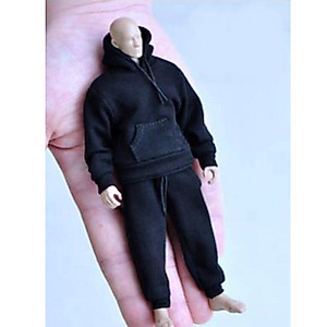 Yiju 3X 1:12 Man's Sweatshirt Outfit,1/12 Scale Figure Doll Clothes,Pants+Hoody Outfit Costume for 6 inch Action Figure Clothes Toy