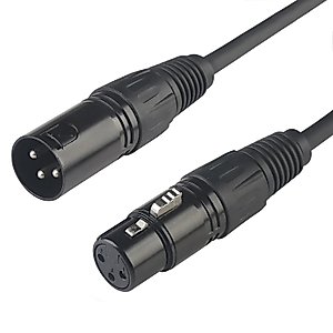 Dmx Terminator 3 Pin XLR Cables Male Female XLR Patch Cable, XLR Cable 10ft 3m Microphone Wire Extension Connectors, Light Dmx Cable with 3 Pin Connector for Stage Lights Dmx Signal Connection