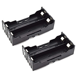 SDTC Tech 8-Pack 3.7V 18650 Battery Holder with Soldering Pins 1/2/3/4 Slot Black Plastic Battery Case Kit for DIY Parallel or Series Circuit PCB Projects(2 Per Size)