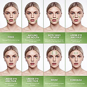 Natural Jade Roller for Face Eyes Tool Jade Facial Roller Noiseless Facial Massage Roller