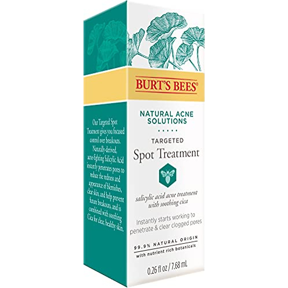 Burt's Bees Natural Acne Solutions Targeted and Minimizing Spot Treatment for Oily Skin, 0.26 Oz (Package May Vary)