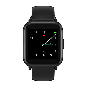 Fitness Tracker, 18 Sport Modes IP68 Waterproof Smart Watch, Blood Oxygen Monitor Heart Rate Sleep Tracker Fitness Watch for Unisex-Adult (Black)