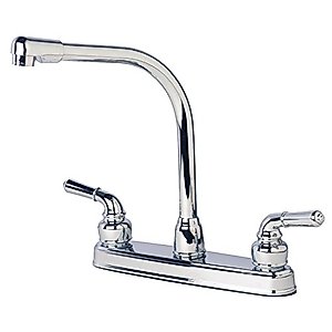 Laguna Brass 1200CP RV/Motorhome Two Handle Non-Metallic High Rise Swivel Kitchen Faucet, Chrome Finish
