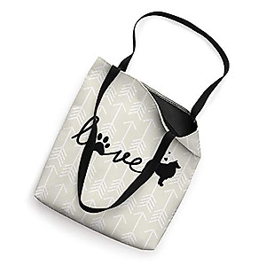 Rough Collie Love Dog Paw Arrow Mom Dad Gift Tote Bag