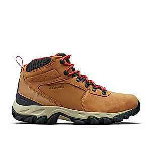 Columbia Men's Newton Ridge Plus II Suede Waterproof Boot, Breathable with High-Traction Grip,elk/mountain red,17