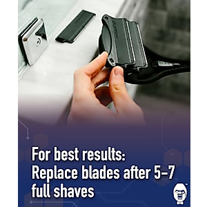 baKblade 2.0 Back Hair and Body Shaver Refill Cartridges for 2.0 and 2.0 Elite Shavers - Dryglide Technology (12 Razors Included)
