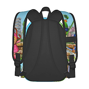 CONPELSON Backpacks Team Anime Umizoomi Adjustable Laptop Backpack Double Shoulder Bag for Women Men Climbing Shopping Work