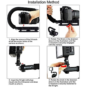 1pc U-Shaped Dv Portable C-Frame Handle Grip Handheld Camera Stabilizer Video Action Stabilizing Camera Equipment Handheld Low Shot Stand for Camera