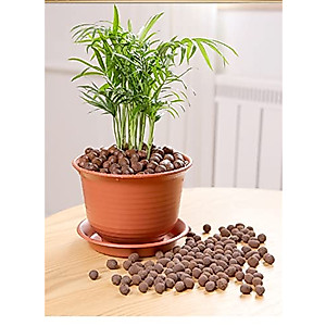 SiynannLawn 8LBS Expanded Clay Pebbles Grow Media Drainage Rocks for Potted Plants,Aquaponic,Aquarium,8-14mm Leca Balls for Hydroponics,Leca for Plants