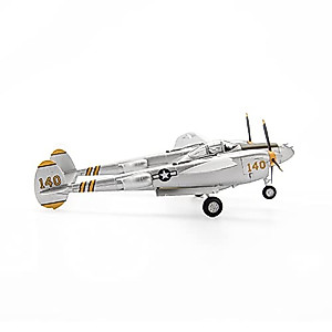 RoofWorld 1/72 Scale Replica Fighter Airplane Military Aircraft Model P-38 Fighter Lightning WWII Model Plane USA Army Military Models Collection