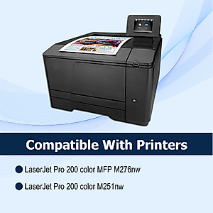 2 Pack 131X Black High-Yield Toner Cartridge Works with HP Laserjet Pro 200 Color M251nw M251n M251 M276n M276nw Printer Ink CF210X