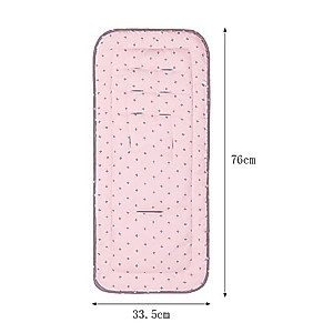 Baby Stroller Seat Liner Kids Pushchair Seat Cushion Mat Universal Breathable Stroller Liner Insert Stroller Cushion Pad Thick Cotton Stroller Liner Seat Pad Cover for (Pink&Gray)