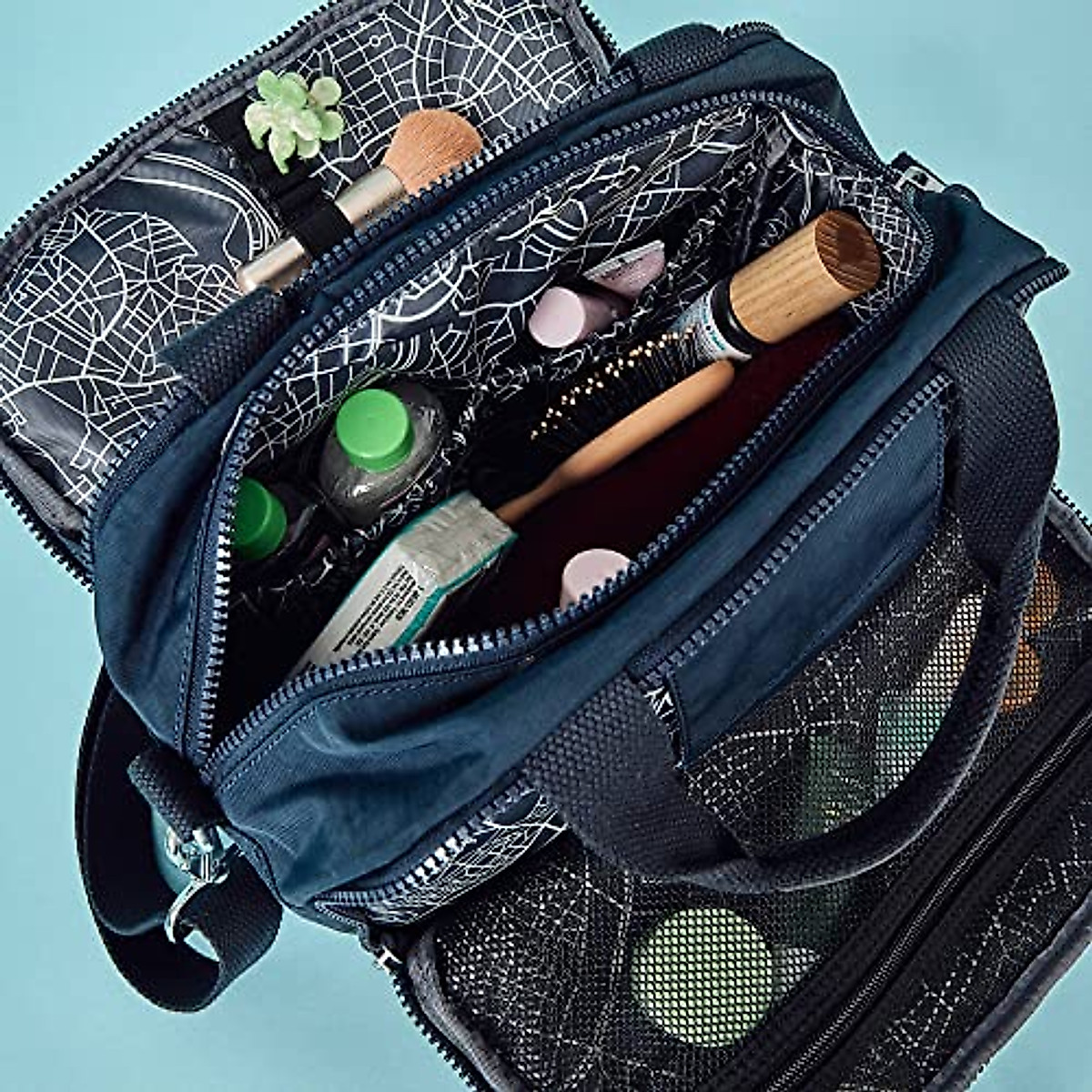 Kipling Palm Beach Toiletry Bag Blue Bleu 2