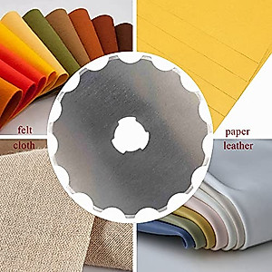 Rotary Cutter Blades Fits Olfa,Fiskars,DAFA by JOMOSART,45mm/60mm Blades Rotary Cutter Replacement Blades for Quilting Scrapbooking Sewing Arts Crafts,Truecut Replacement for Quilting Fabric,Paper etc