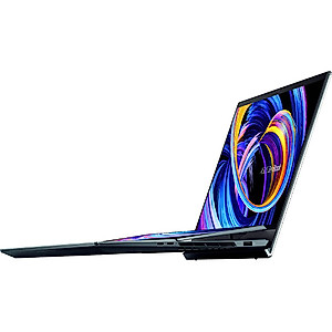 ASUS ZenBook Pro Duo 15 OLED UX582 Laptop, 15.6” OLED 4K UHD Touch Display, Intel Core i9-10980HK, 32GB RAM, 1TB SSD, GeForce RTX 3070, ScreenPad Plus, Windows 10 Pro, Celestial Blue, UX582LR-XS94T