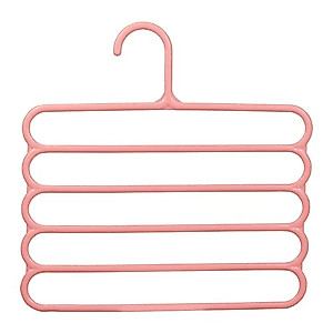 NA Colorful Five-Layer Trouser Rack Candy-Colored Scarf Hanger Dual-Purpose Multi-Layer Plastic Hanger Wardrobe Storage Hanger