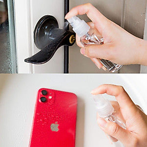 Youngever 20 Pack Plastic Spray Bottles, Refillable Plastic Spray Bottles with Lids, Clear Empty Fine Mist Plastic Mini Travel Bottles (2 Ounce)