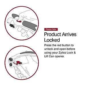 Zyliss Lock N' Lift Can Opener - Manual Can Opener with Built-In Magnet - Safety Can Opener with Stainless Steel Wheel - Handheld Kitchen Tool & Gadget - Green, 7.5"