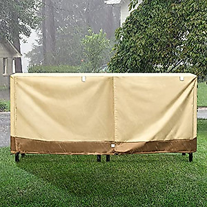 dnswez 8ft Firewood Rack Cover, 600D Oxford Heavy Duty, Weatherproof & Waterproof with Black Storage Bag - Indoor/Outdoor Protection (96" L x 24" W x 42" H)