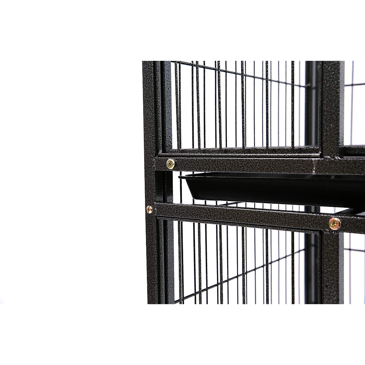 Homey Pet New 2 Levels 31" Crate with Durable Plastic Black Tray and Caster (Cage)