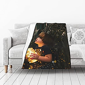 Custom Blanket with Photo/Text Personalized Throw Blanket Customized Flannel Blankets for Couples, Lover, Family, Friends, Dog, Cat Or Pet Gifts for Valentines Christmas Husband Wife 40"x50"