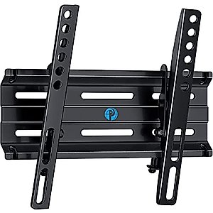 Tilting TV Wall Mount Bracket Low Profile for 13-42 Inch Flat Screen TVs & Monitors, Universal Tilt TV Monitor Mount Fits 8" Wood Studs VESA 200x200mm by Pipishell