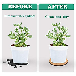 9 PCS 3 Sizes Cork Plant Mat Round Cork Plant Coasters-4/6/8 Inch DIY Cork Pad Plant Plate Pad for Gardening, Indoor and Outdoor Pots, DIY Craft Supplies