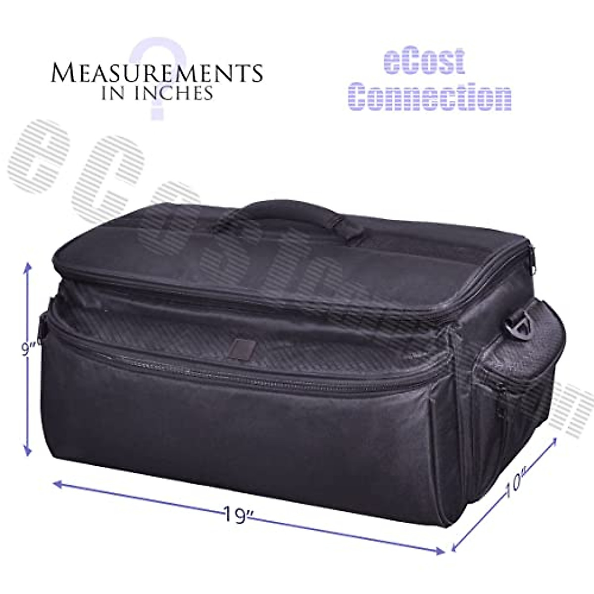 eCostConnection Extra Large Soft Padded Water Resistant Camcorder Equipment Gadget Bag/Case for Canon XA10, XA20, XA25, XH-G1s, XL2 and More Cameras Camcorders and DSLR