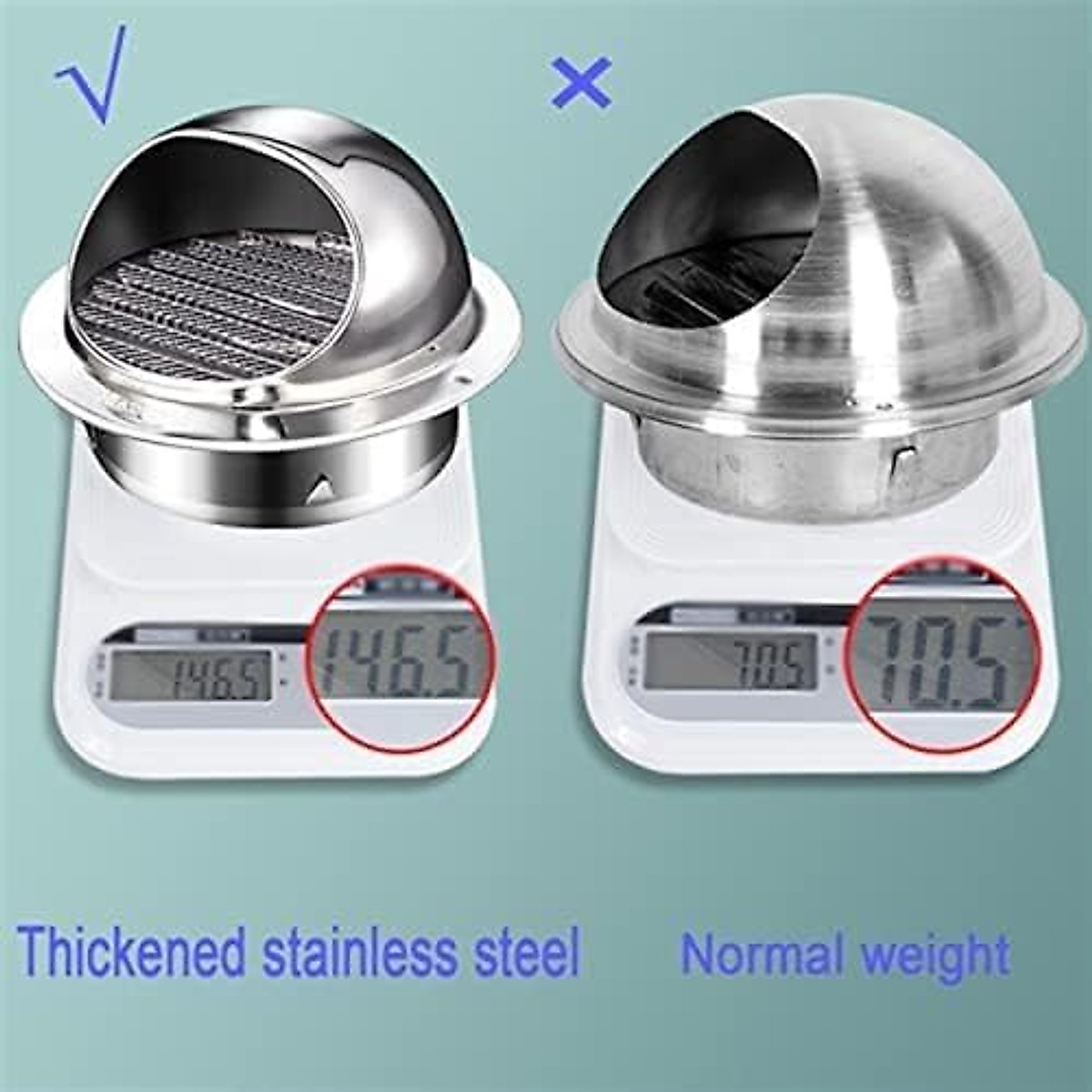 NANZU Louvered Grille Cover, Dryer Vent Cover, Louvered Vent Hood, 45° Slanted Blinds, It Can Be Used As Water Heater Outlet Cap, Roof Outlet Pipe Rain Cap, Chimney Flue Cap (Size : 150mm)