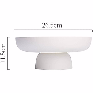 Fruit Dish Round Fruit Basket, Drain Fruit Basket, Modern Style Container for Kitchen Counter, Table Centerpiece Decorative, Home Decor-White