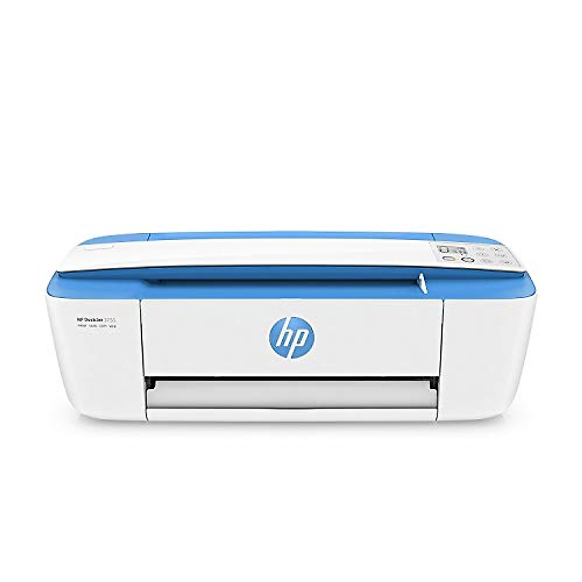 HP DeskJet 3755 Compact All-in-One Wireless Printer, HP Instant Ink, Works with Alexa - Blue Accent (J9V90A)