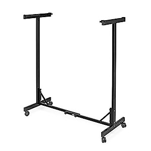 Adir Mobile Blueprint Storage - Horizontally Adjustable Vertical Poster Display Rack/Plans Holder - File Organizer Stand for Home, Office (Black)