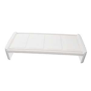 HEALEEP 1Pc Desktop Computer Bracket Computer Monitor Riser Computer Desk Riser Monitor Stand Riser Computer Screen Holder Shelf Bracket Table Storage Rack pp Neck Guard Product White