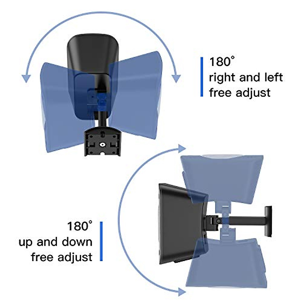 Wall Mount and Ceiling Mount for Logitech Z906 5.1 Surround Sound Speaker System Tilt and Swivel Adjustable Mounting Bracket for Logitech Z906 Satellite Speakers Wall Mount, Single