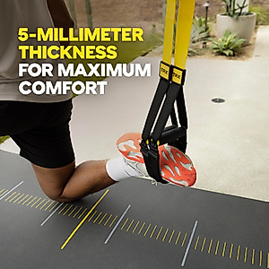 TRX Training Suspension-Training Mat, Nonslip Workout Mat, Gym Mat for Home Gym, Thick Exercise Mat for Training, Black, 72" x 24"
