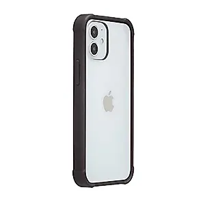Amazon Basics Shockproof and Protective Case for iPhone 12 mini, Clear and Black