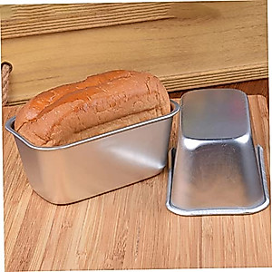 Cabilock Hamburger Buns Pizza Oven 1pc Toast Mold Jelly Donuts Nonstick Bread Box Household Toasting Box Non Stick Pan Aluminum Alloy Silver Household Hamburger Bun Cheesecake