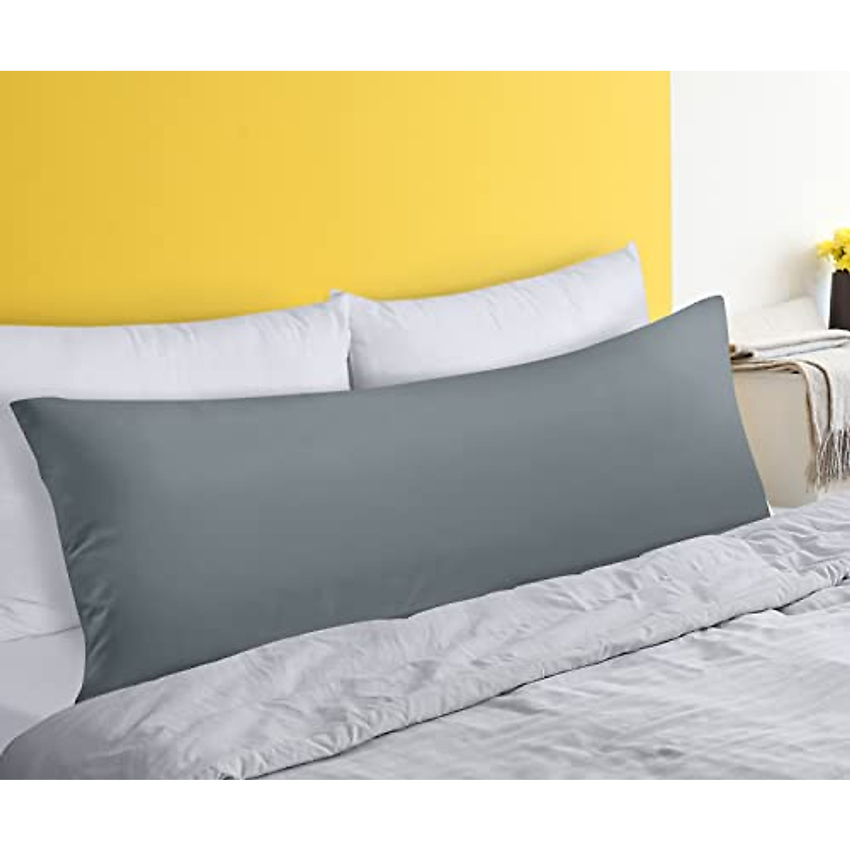 Utopia Bedding Full Body Pillow for Adults (Grey, 20 x 54 Inch), Long Pillow for Sleeping, Large Pillow Insert for Side Sleepers
