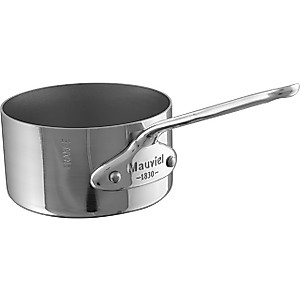 Mauviel M'Minis 1mm Stainless Steel Mini Sauce Pan With Cast Stainless Steel Handle, 3.54-In, Made in France