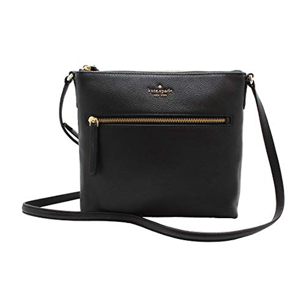 Kate Spade New York Jackson Top Zip Crossbody Leather Purse in Black