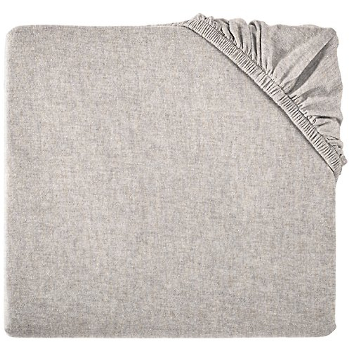 Amazon Basics 100% Cotton Jersey Fitted Baby Crib Sheet, Fits up to 6-Inch Mattress - 28 x 52-Inch, Oatmeal, Solid